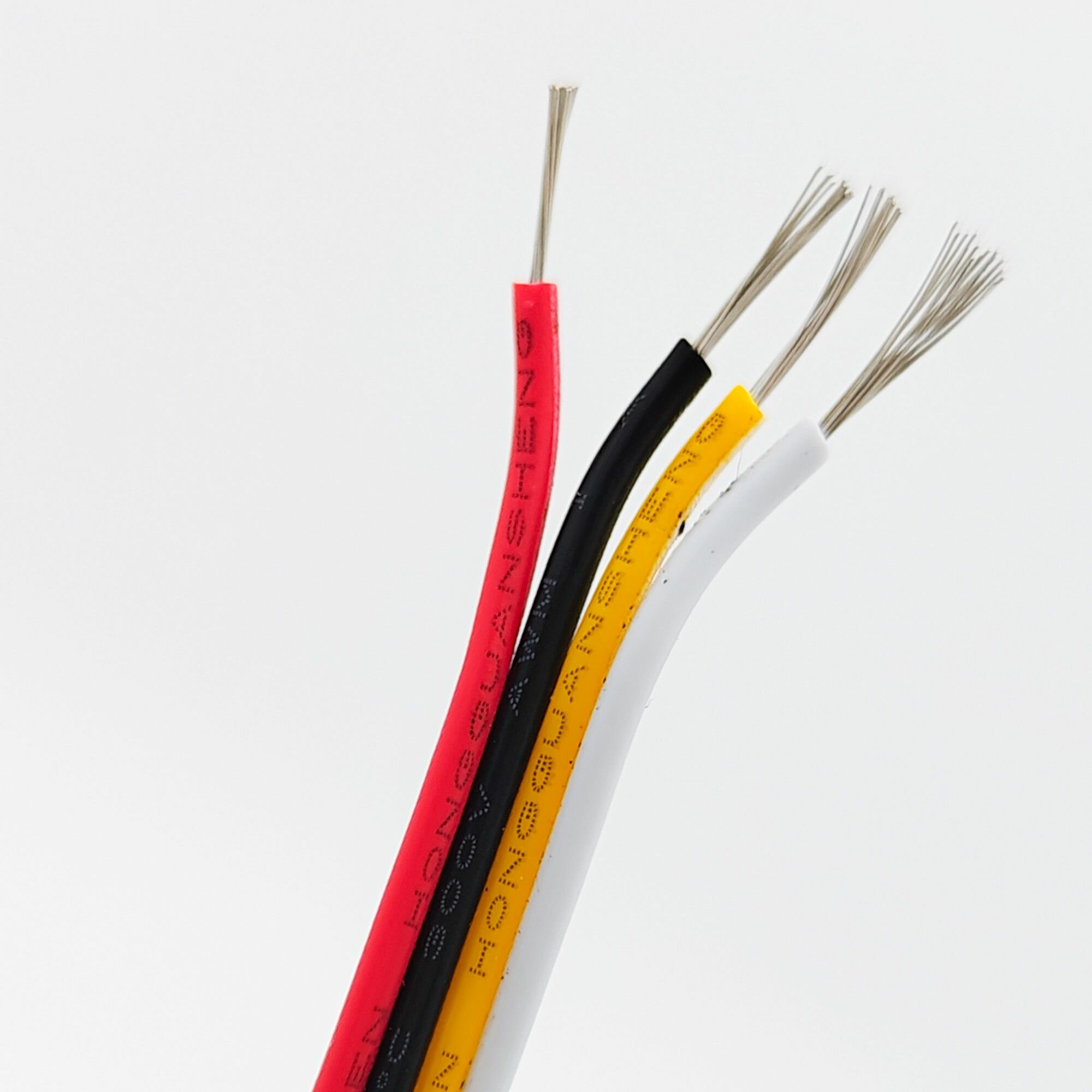 5 метров шлейф для светодиодной ленты, 4контакта, 22AWG, OD6.4*1.6мм, PVC Cu, цветной, метражом, UL1007