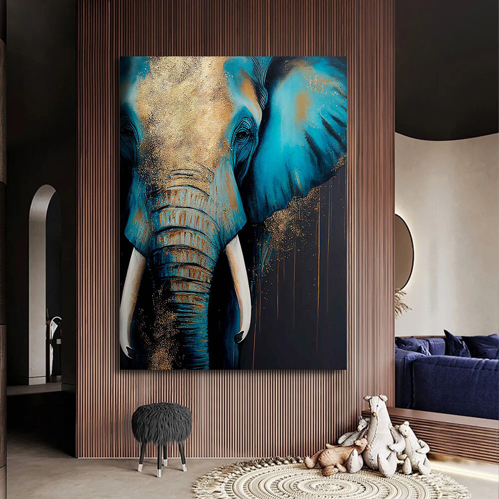 Картина ВсеКартины. тут "Слон", на холсте, на дереве, на подрамнике, 20x30 см