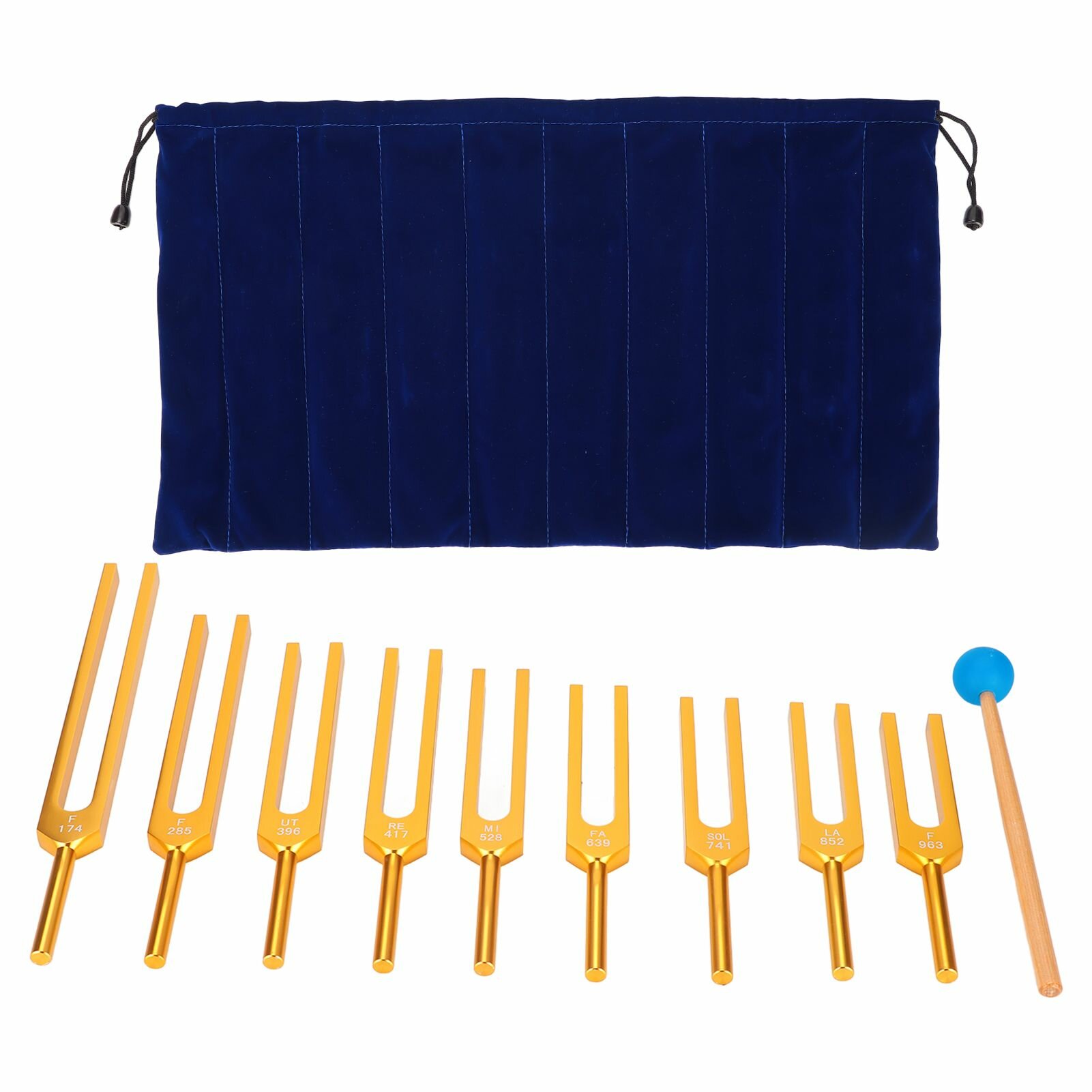 Набор резонансных камертонов из алюминиевого сплава, длина 12-24 дюйма, высококачественный камертон-инструмент для вибраций, исцеления звуком и настройки музыки