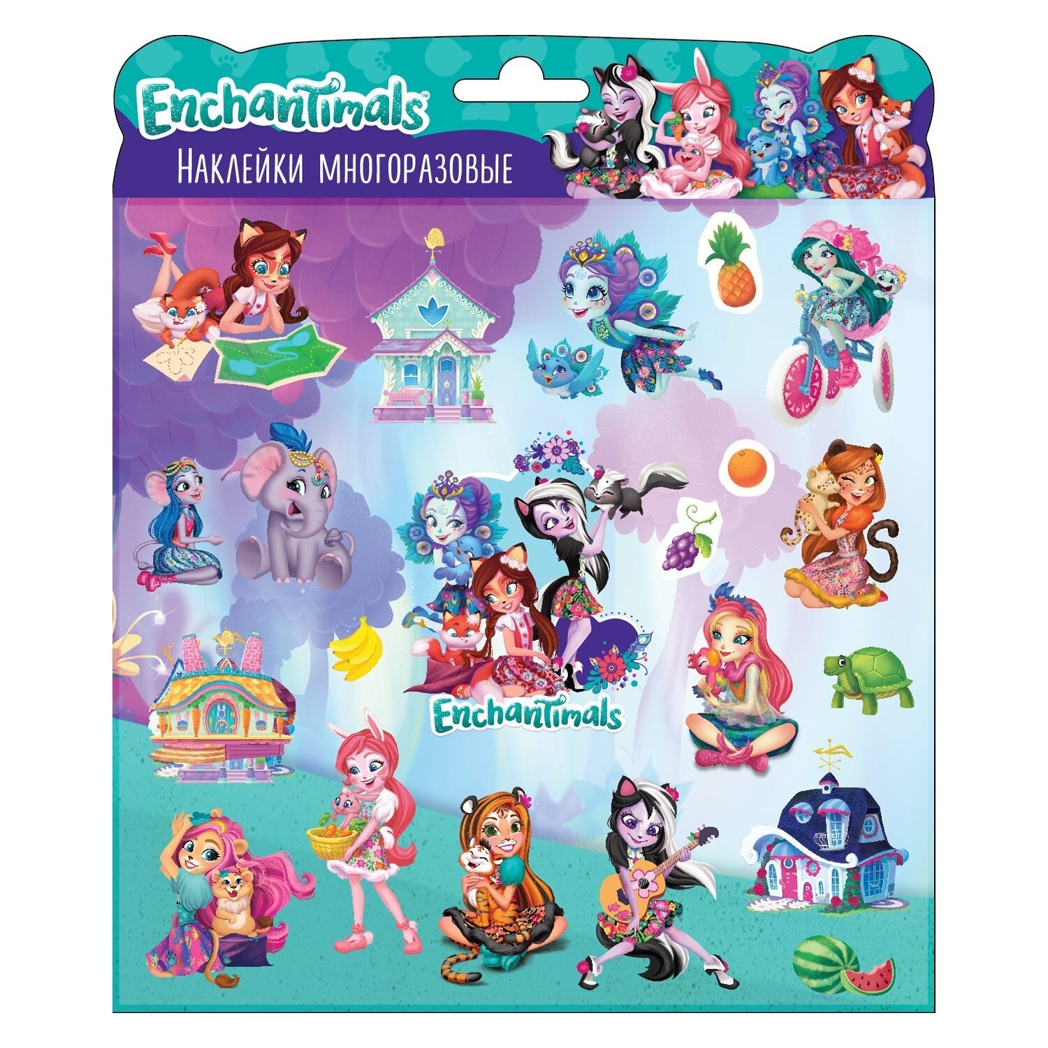 Наклейки детские ND Play вспененные, Энчантималс, дизайн 3 (294078)