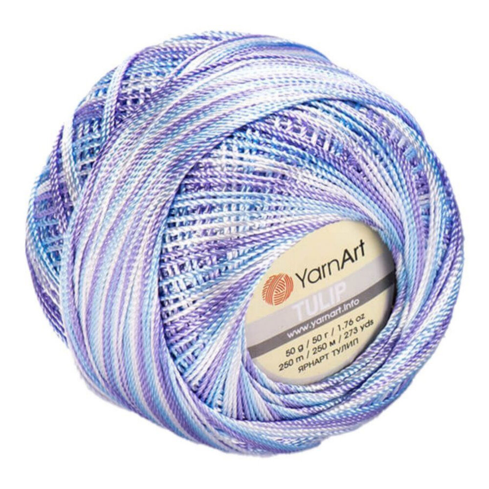 Пряжа для вязания YarnArt Tulip 449 голубой сиреневый меланж 2 шт 50 гр/250 м 100% микрофибра