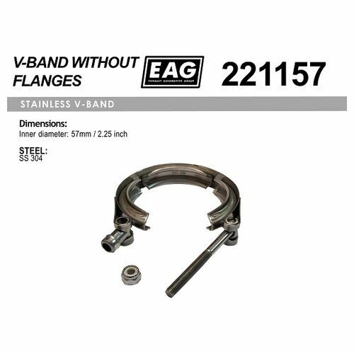 Хомут V-Band 57мм2.25 SS304 EAG 221157