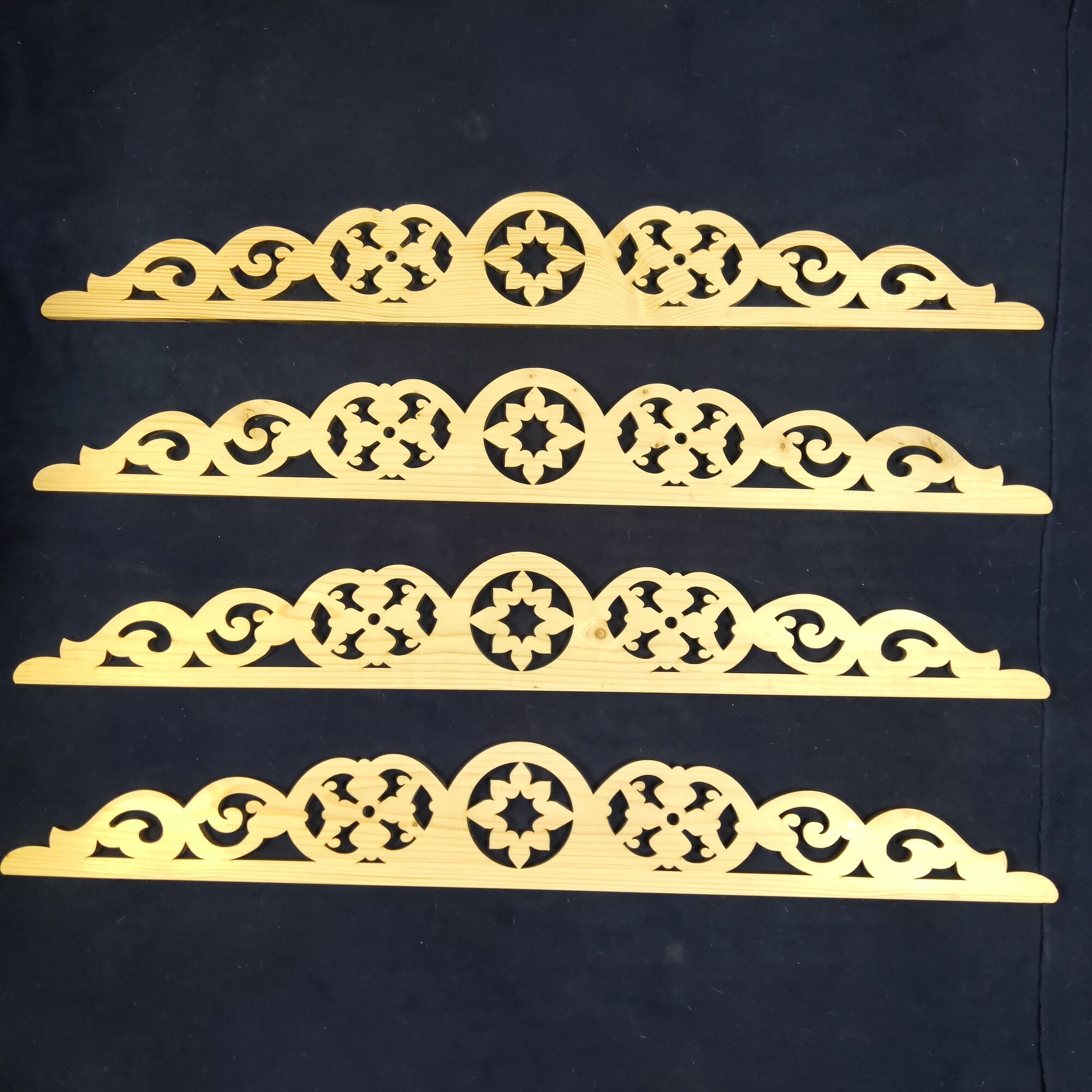 Наличники декоративные "Корона Подсолнух 100" деревянные резные 4 шт.