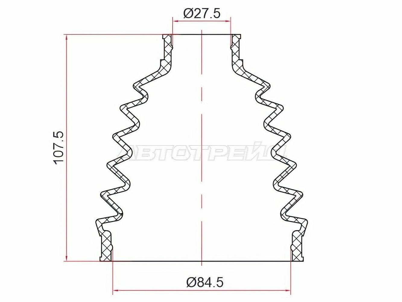 Пыльник ШРУС наружный для Ниссан Фронтир, Навара арт ST1050011 SAT