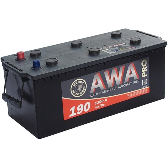 Аккумулятор Awa Pro, 513x223x513, обратная полярность грузовая, 190 Ач, 6СТ190(3)