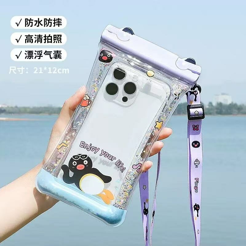 Водонепроницаемая походная сумка для телефона с рисунком из мультфильма, 2 предмета