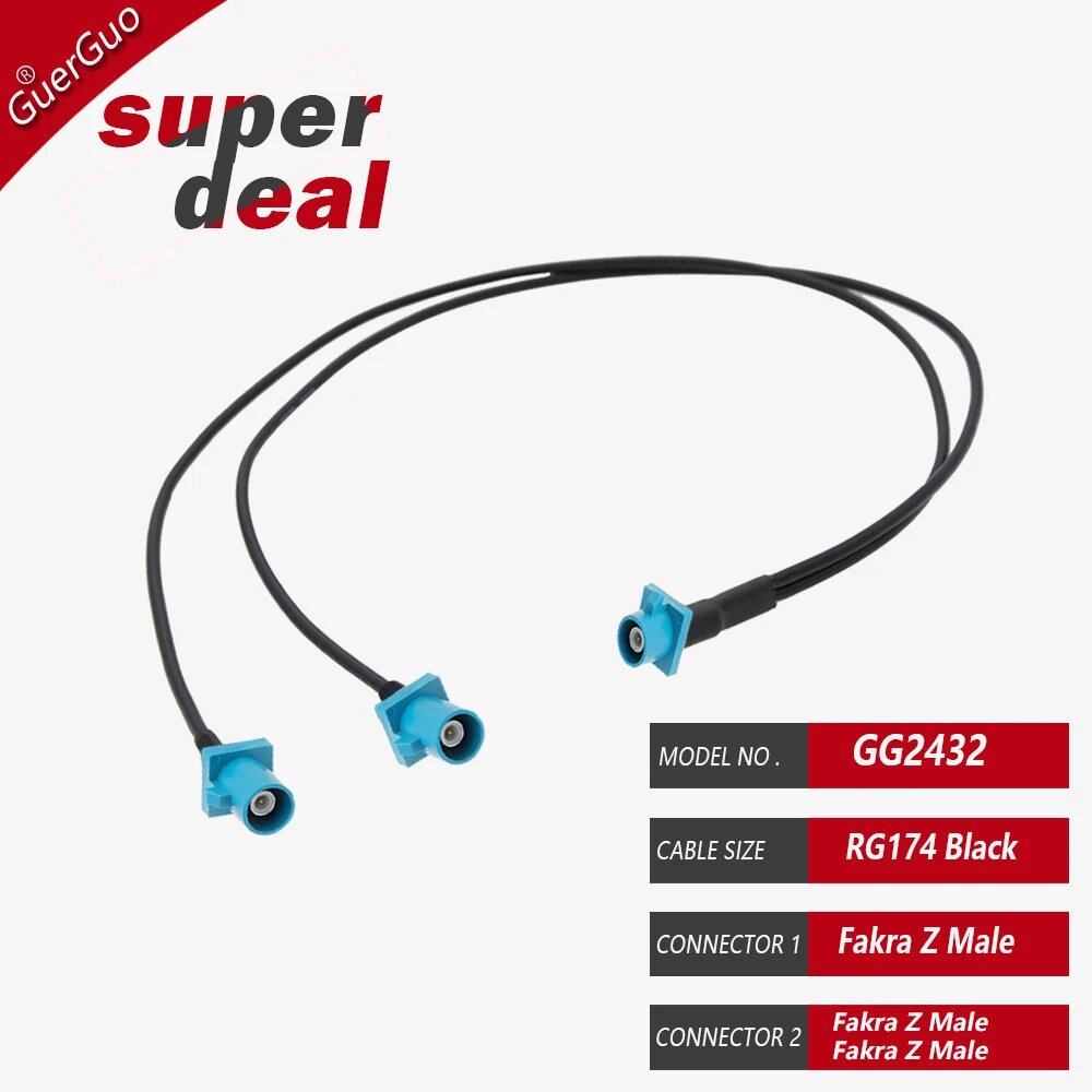 Fakra Z C Мужской Женский Автомобильный GPS-Антенный Разветвитель Замена Подходит 3M, Z M to ZM ZM