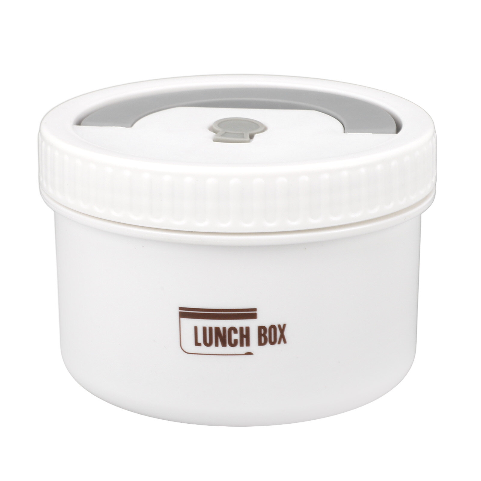 Bento Box Круглый контейнер для обеда на 600 мл из нержавеющей стали с герметичным уплотнением, герметичный изолированный портативный контейнер для хранения продуктов молочно-белого цвета