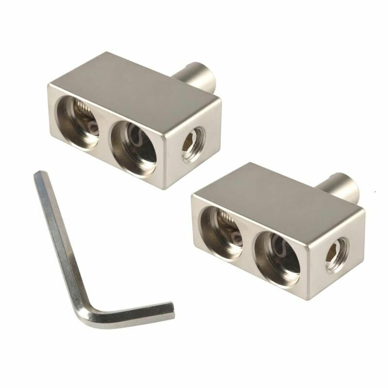 Разветвители проводов питания усилителя двойной 1/0 AWG к смещенному входу, - Двойное отверстие