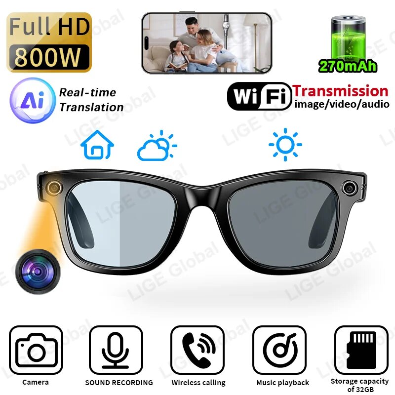 LIGE AI Camera Smart Glasses — фото 1