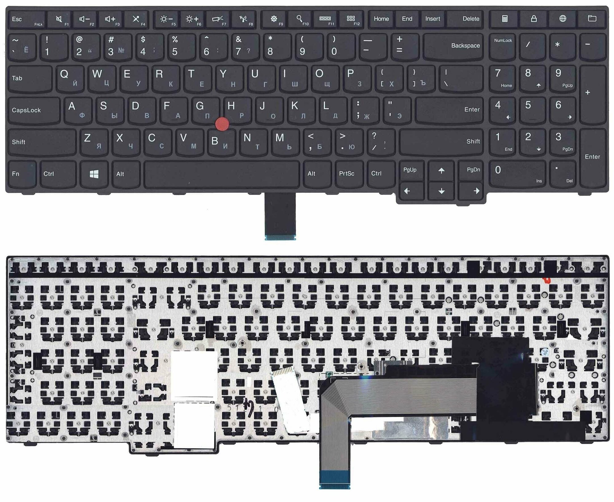Клавиатура для ноутбука Lenovo Thinkpad Edge E550 E550C E555 E560 E565 черная — фото 1