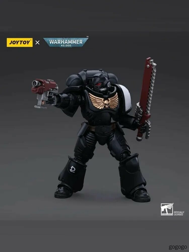 Фигурка JOYTOY Warhammer 40k Black Templars Outriders Brother Valtus / фигурка Joy Toy Черные Тамплиеры Брат Валтус
