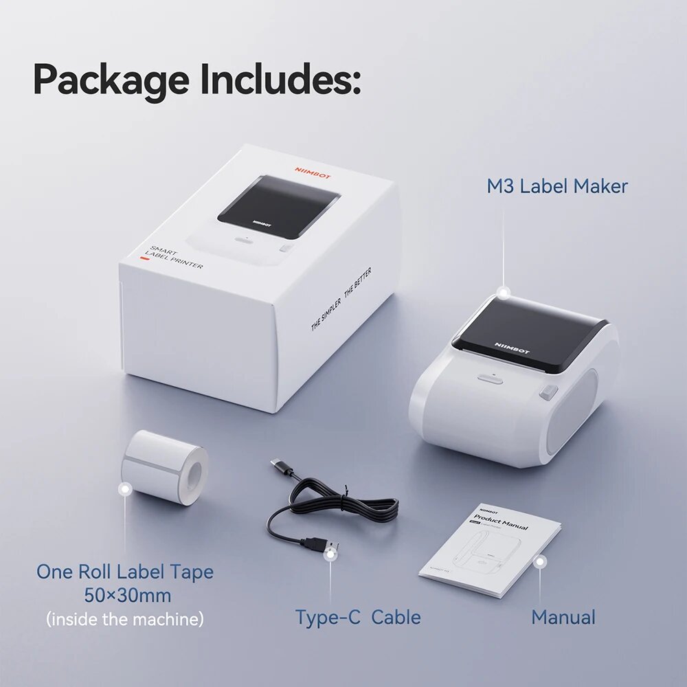 Niimbot M3 Беспроводной термотрансферный принтер этикеток M3 Set