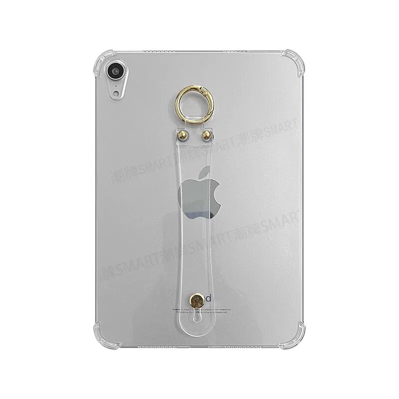 Чехол для iPad mini 6 ударопрочный прозрачный мягкий с ремешком