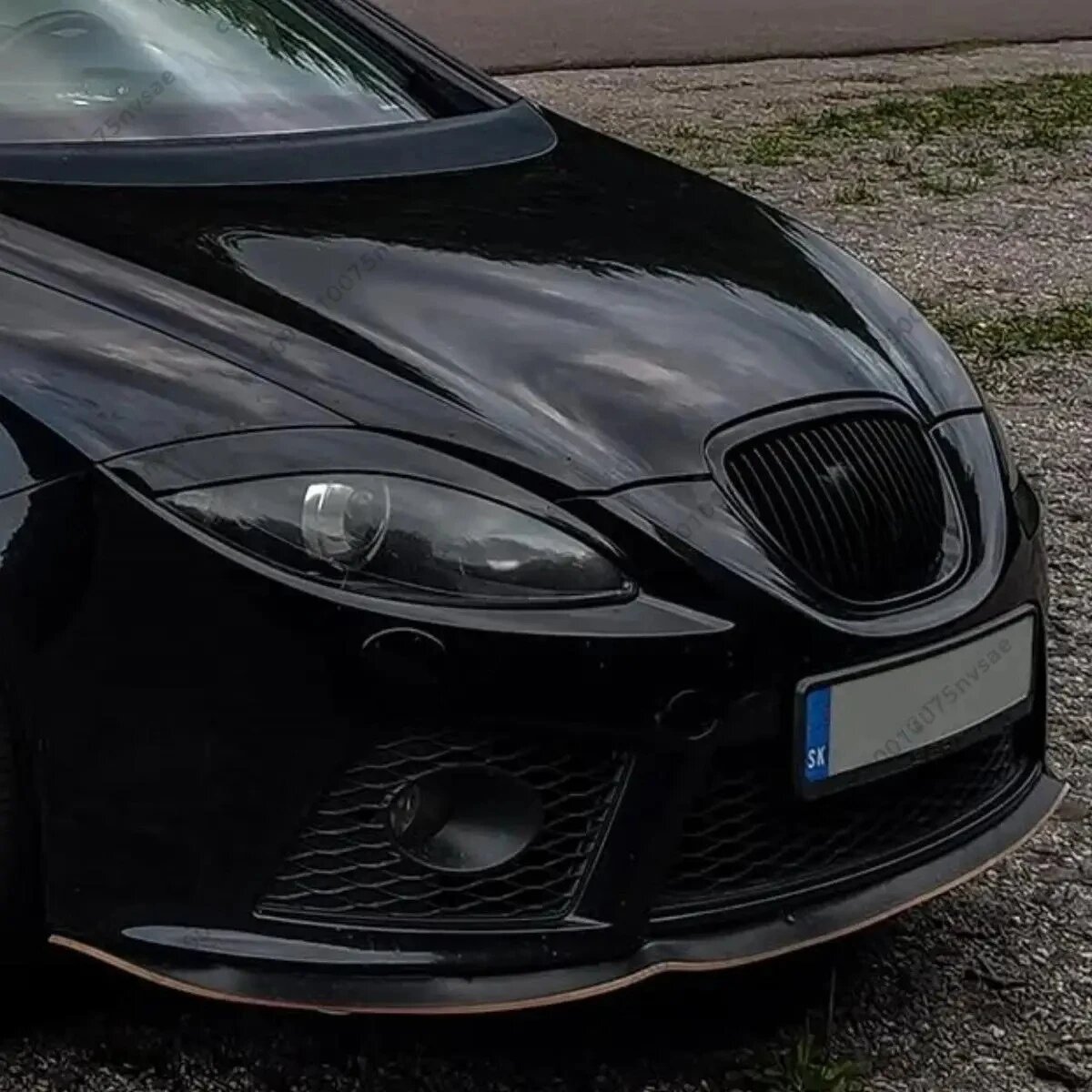 Веки на фары Seat Leon MK2 2009-2012, черные