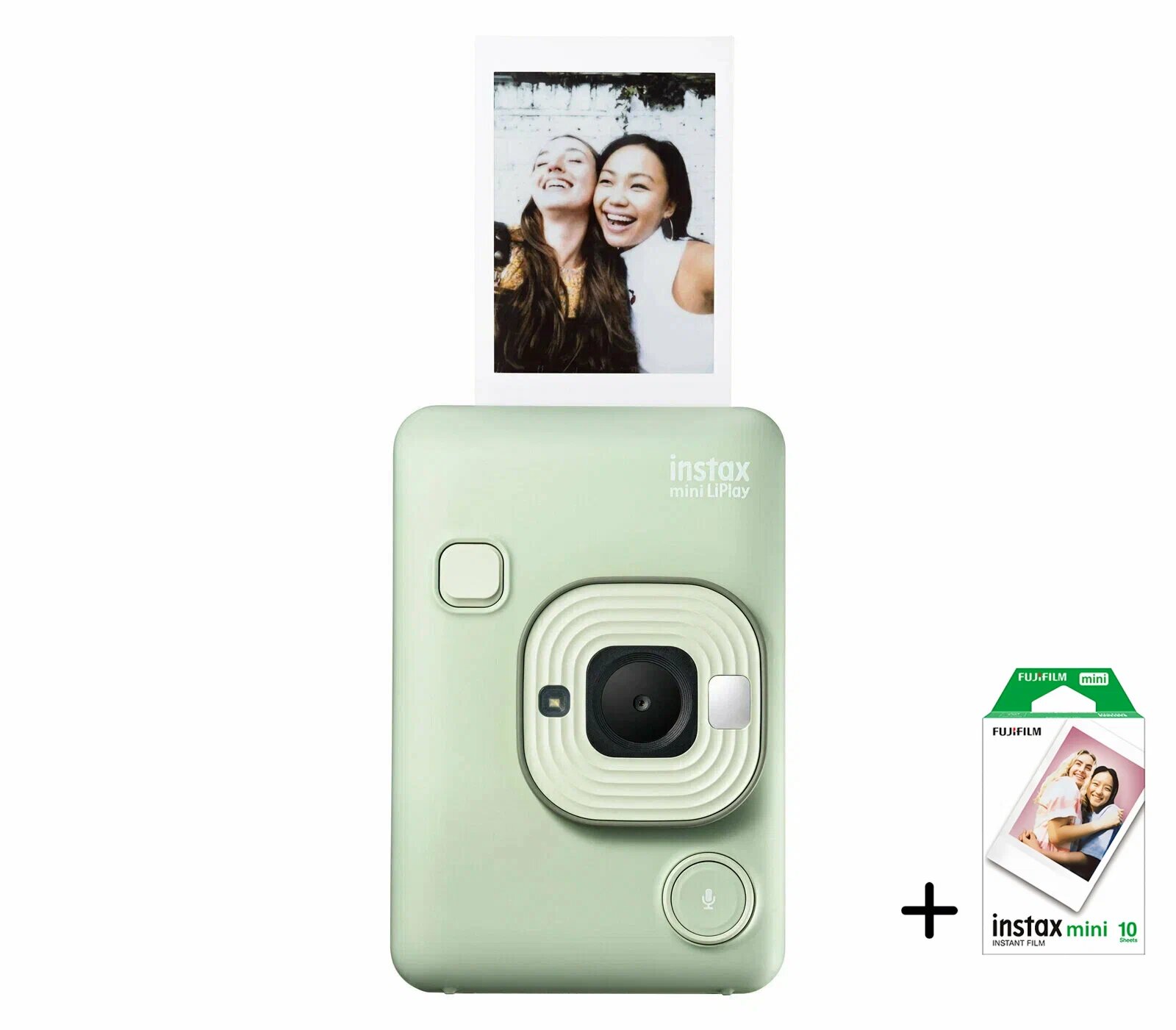 Фотоаппарат моментальной печати Fujifilm Instax Mini LiPlay, （В комплекте 10 листов фотобумаги）Зеленый