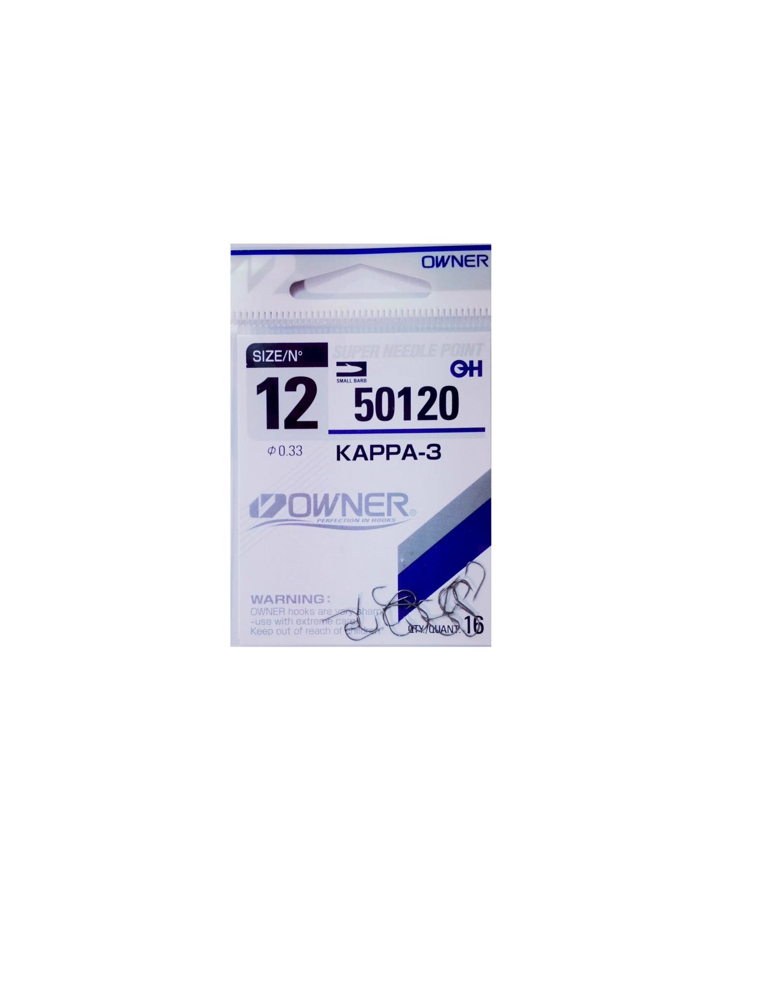 Крючки рыболовные Owner 12/50120 0.33 KAPPA-3 Овнер №12 16шт.
