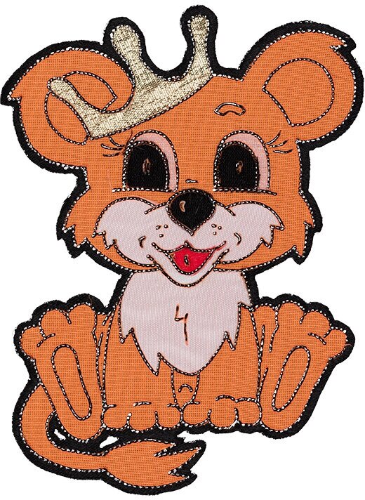 BLITZ №7 7-01 львенок в короне термоаппликация для детской одежды 10х7.5 см