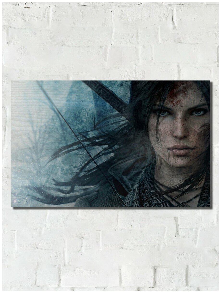Картина интерьерная на дереве игра Tomb Raider Lara Croft Лара Крофт Расхетительница гробниц - 6580 Г