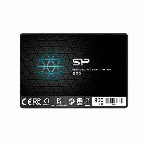 SSD накопитель Silicon Power Slim S55 SP960GBSS3S55S25 960ГБ, 2.5", SATA III, SATA