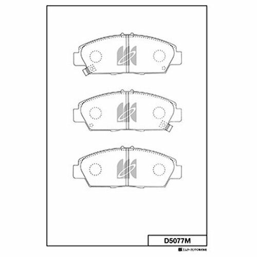 Комплект передних тормозных колодок Mk Kashiyama D5077M для Honda Accord IV, V, VI, Prelude III, IV, V