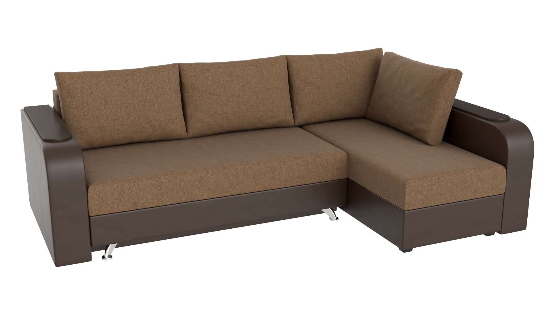 Диван угловой Тибет Рогожка, Лайт Браун