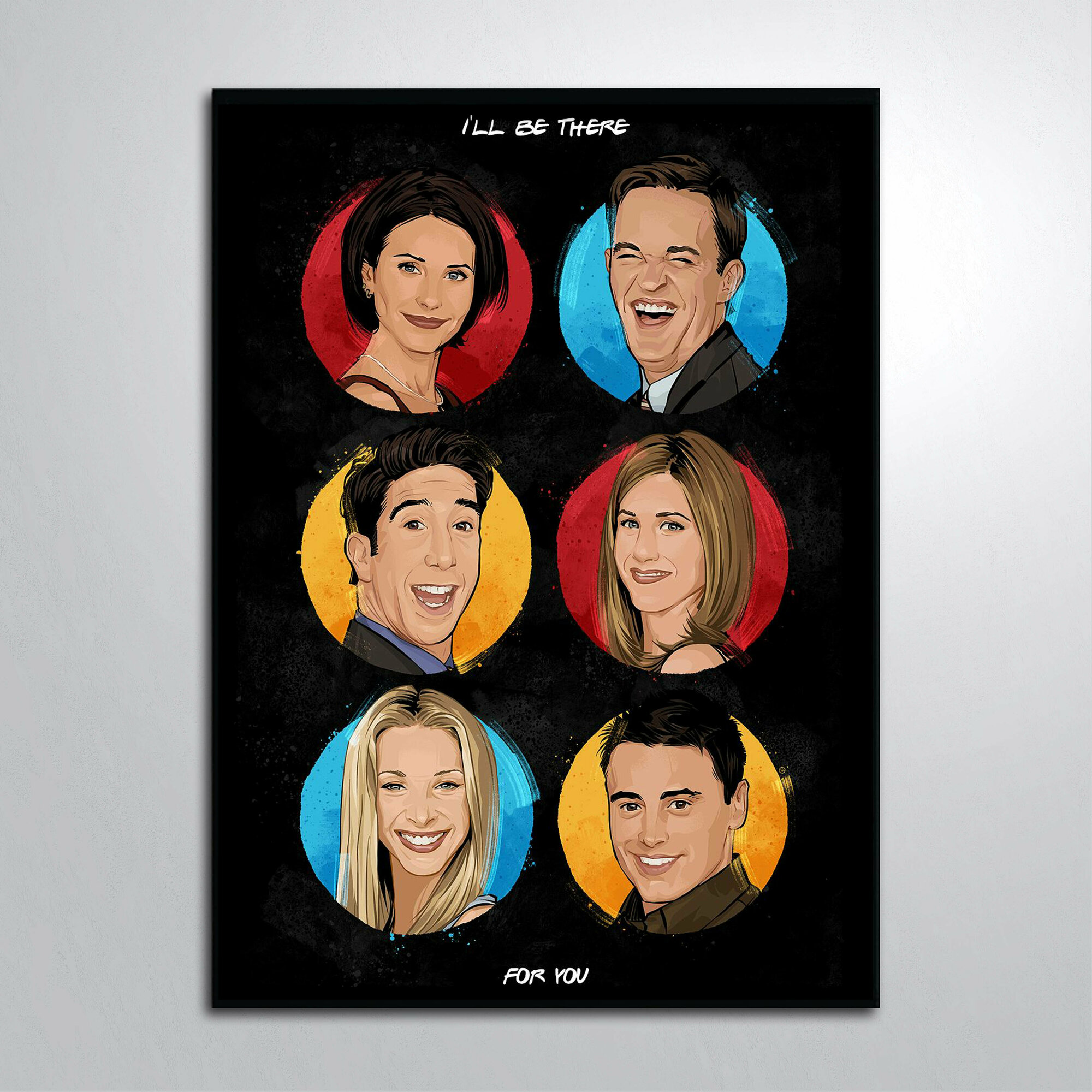 Постер без рамы/Друзья Арт Круги Friends (А2/420х594)