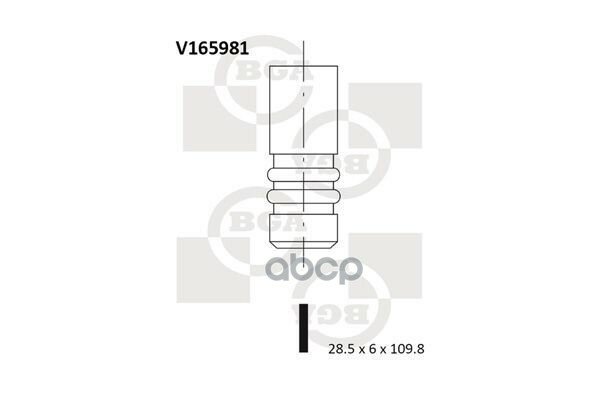 Клапан двигателя Bga V165981 Dodge Stratus Chrysler Sebring система ГРМ двигателя