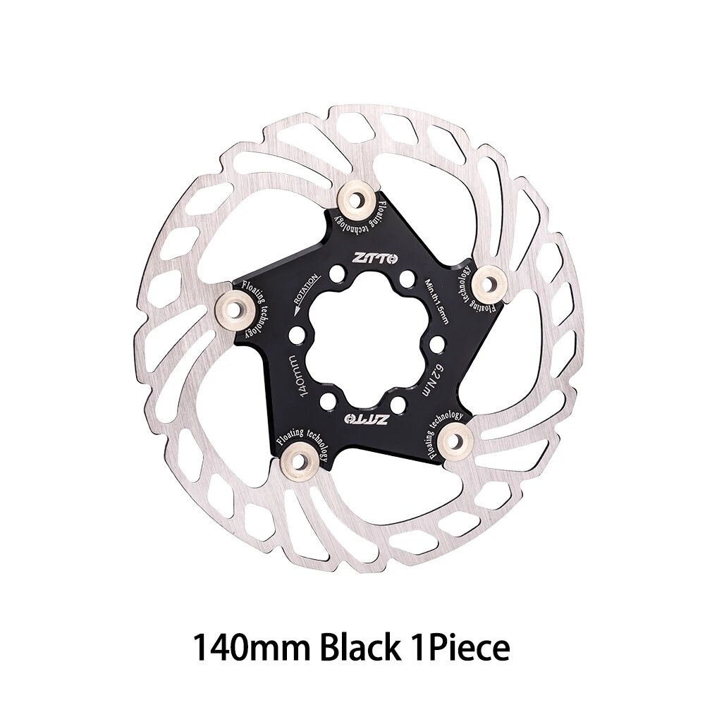 ZTTO Floating Rotor дисковый тормоз 160 мм Черный, 140mm Black