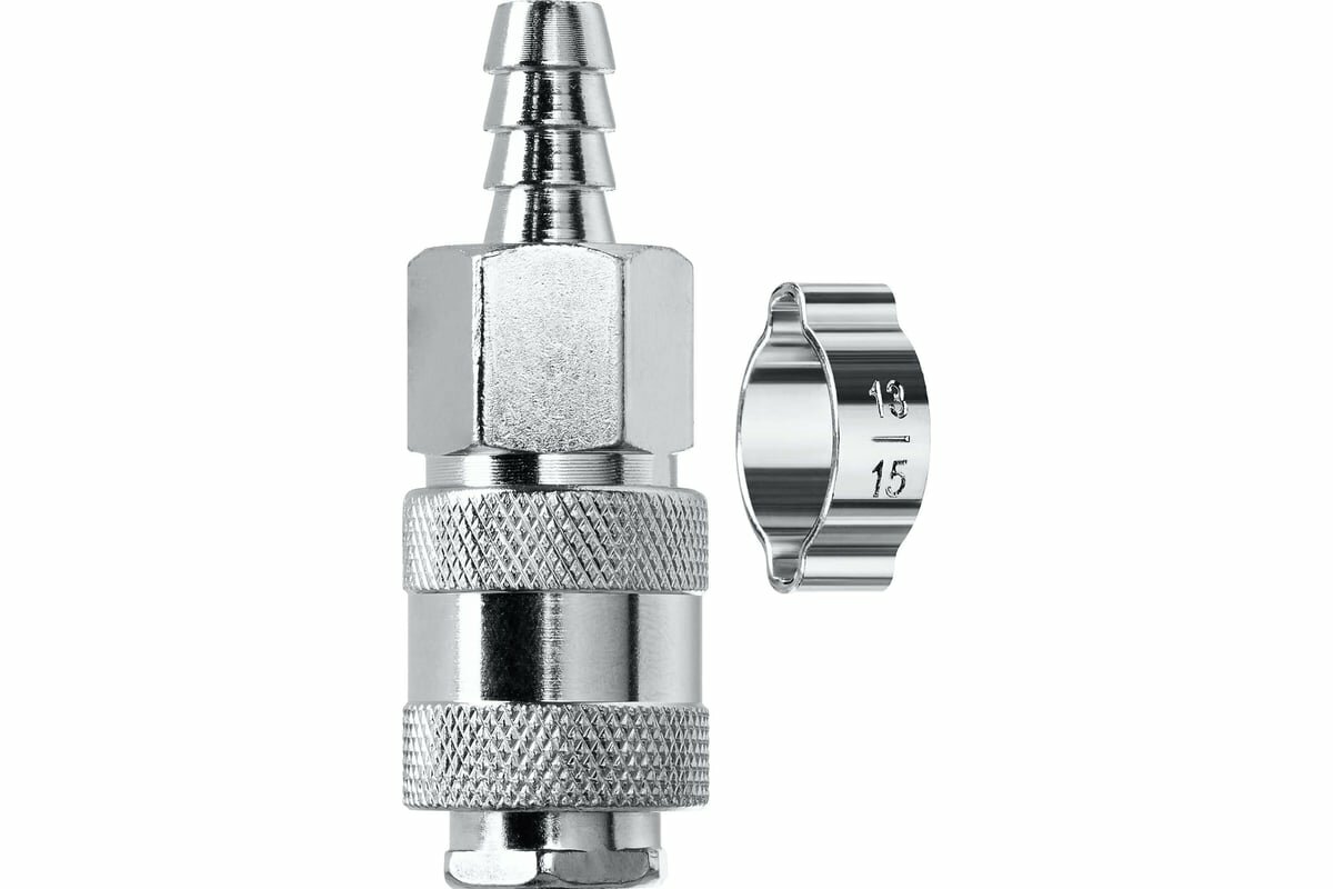 KRAFTOOL переходник штуцер елочка 10 мм рапид муфта с хомутом 06596-10