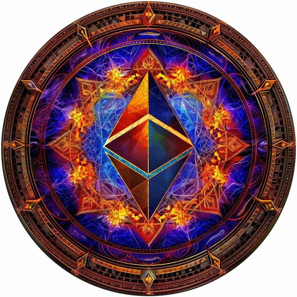 Деревянный пазл BoberBox "Мандала Ethereum", 181 деталей