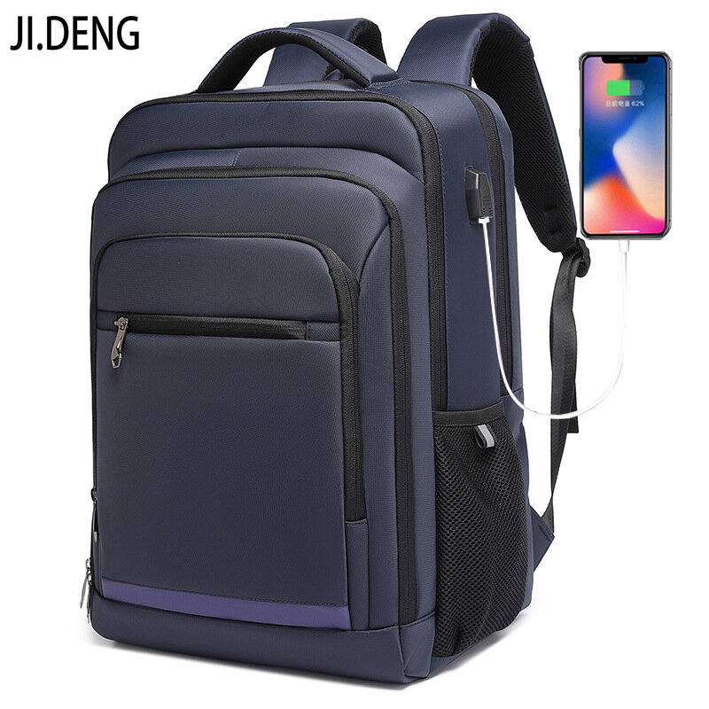Рюкзак JI.DENG, унисекс, 36-55 л, USB-интерфейс, нейлон, синий
