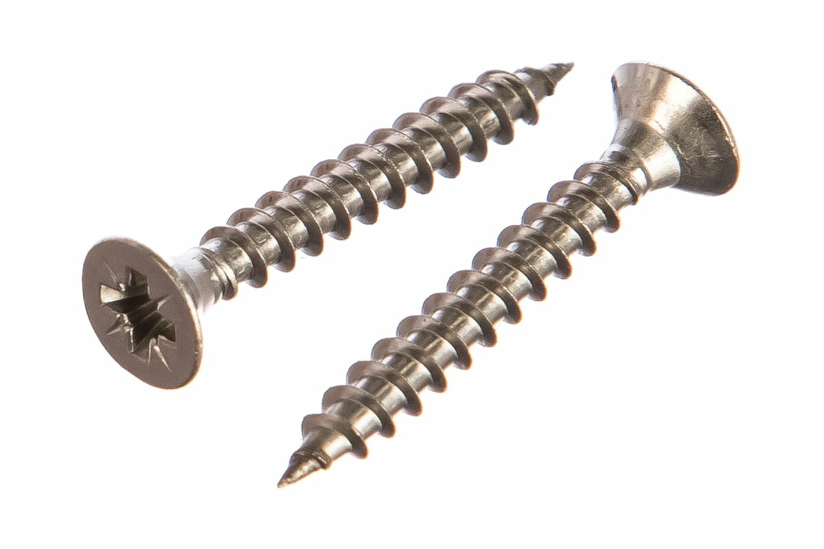 Европартнер универсальный шуруп с потайной головкой 4x30 нержавеющая сталь, набор 10 шт