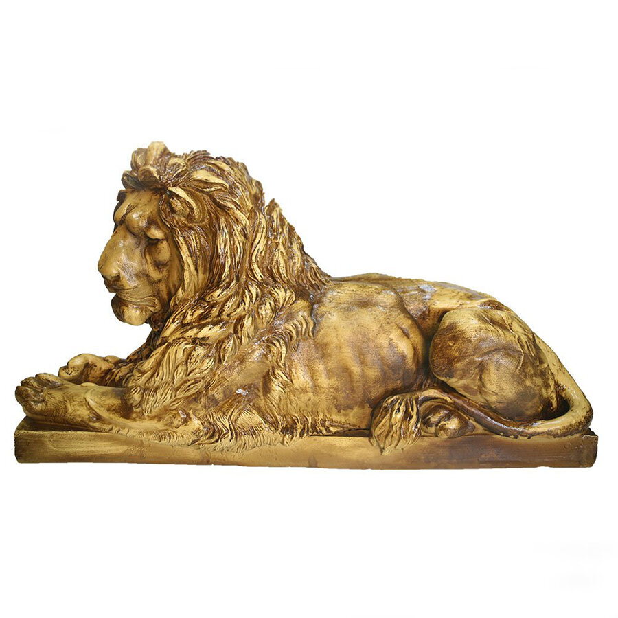 Фигура декоративная Лев (цвет красное дерево), 74*25*34см KSMR-713269/F514