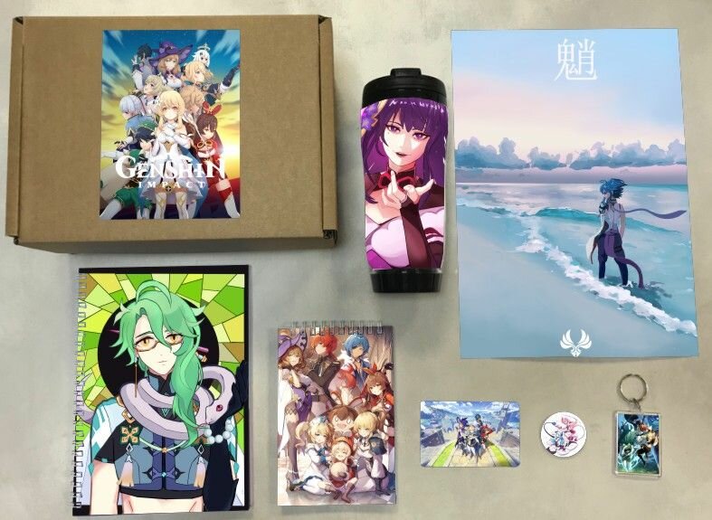 Бокс Genshin Impact, Геншин Импакт №14, Товары с нашими рандомными картинками