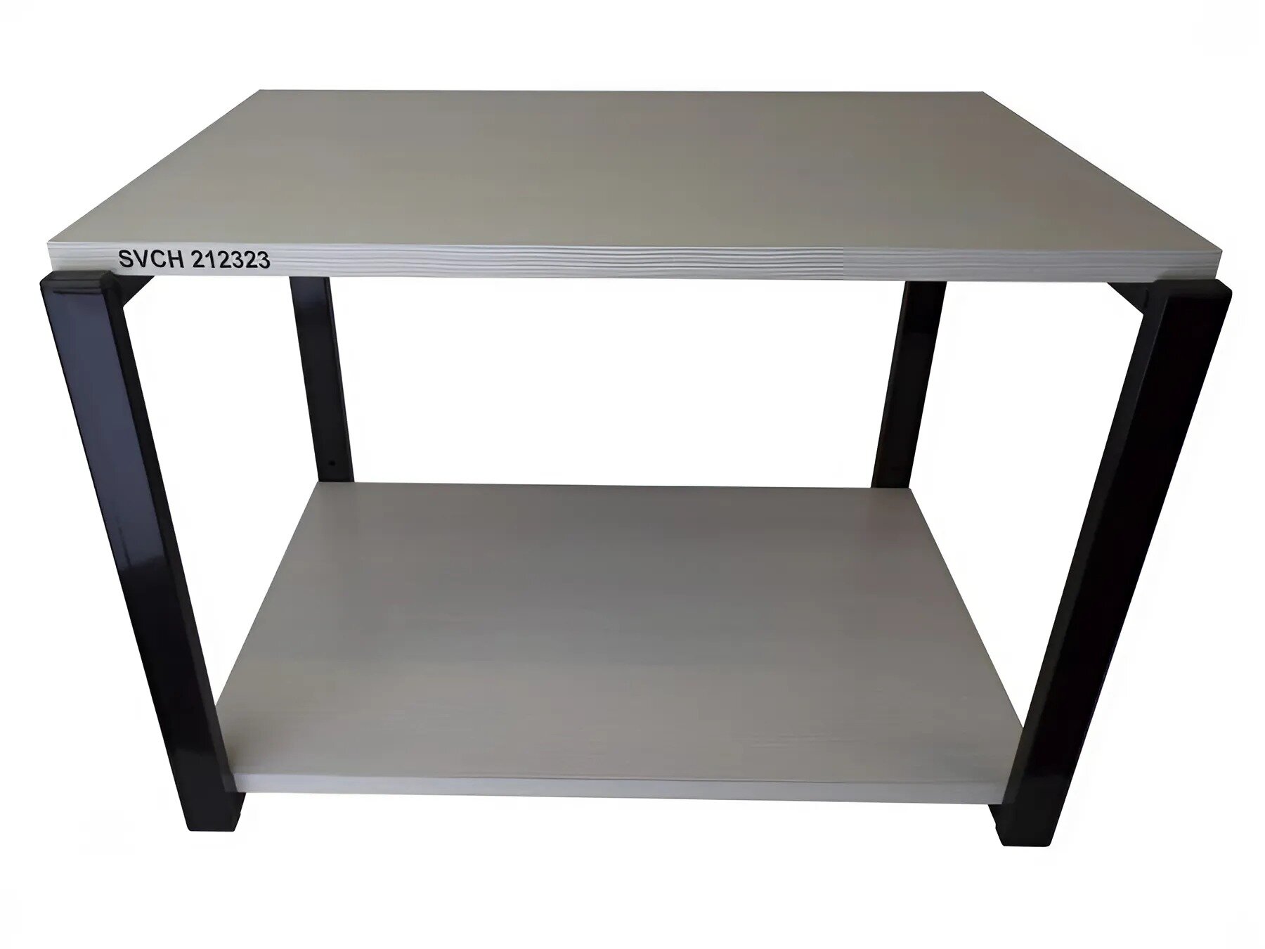 Полка для микроволновки GARROSS "SIBERIA 212323", две полки 35х54 см, высота 38 см, каркас чёрный, цвет полок сосна