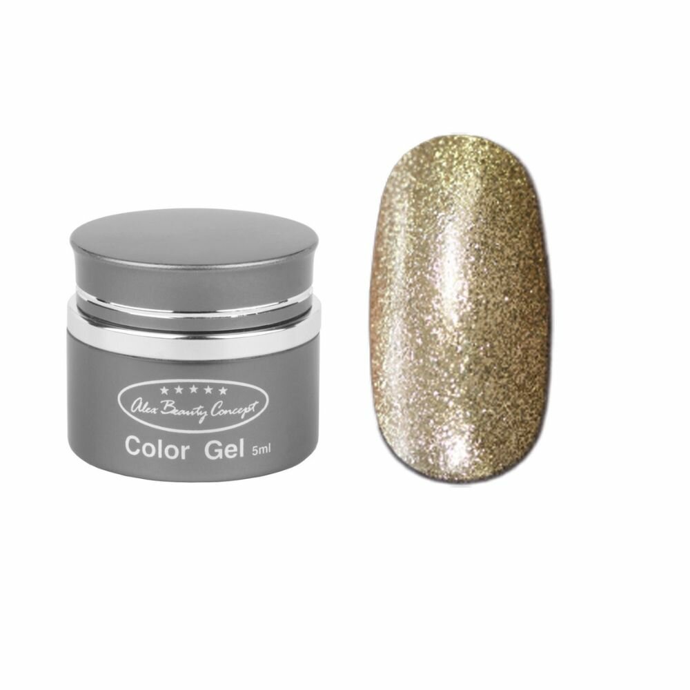 Alex Beauty Concept Цветной эластичный гель для ногтей Neo Teck Color Gel, цвет золотой 69727 5 мл