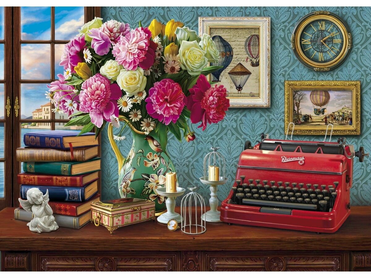 Алмаз мозаика (клас.) 30х40 см, с подр, с полн. заполн. (29 цв.) Изящный натюрморт (Арт. НД-8586)