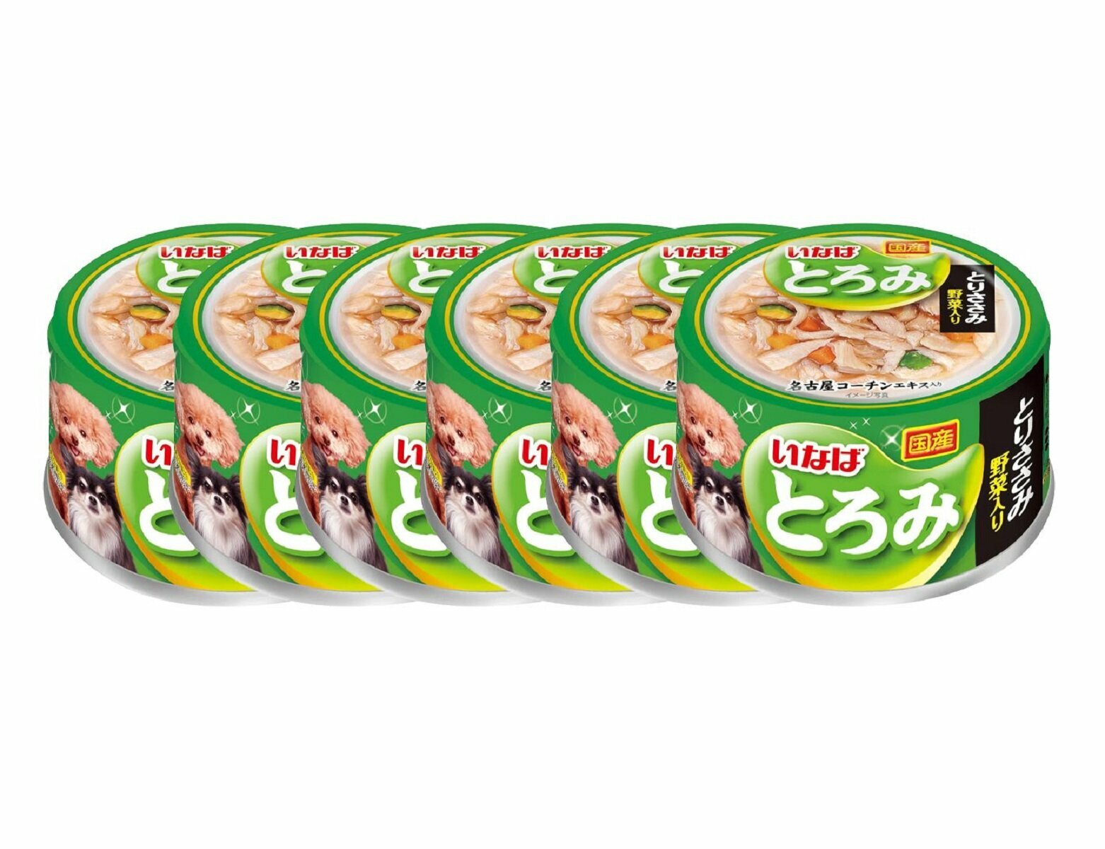 Inaba Toromi Влажный корм для собак Куриное филе c овощами в бульоне 80г (6 штук)