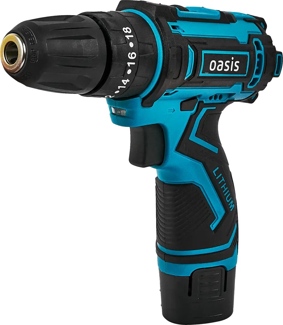 Дрель-шуруповерт аккумуляторная Oasis ASU-12S, 12 В Li-ion 2x2 Ач