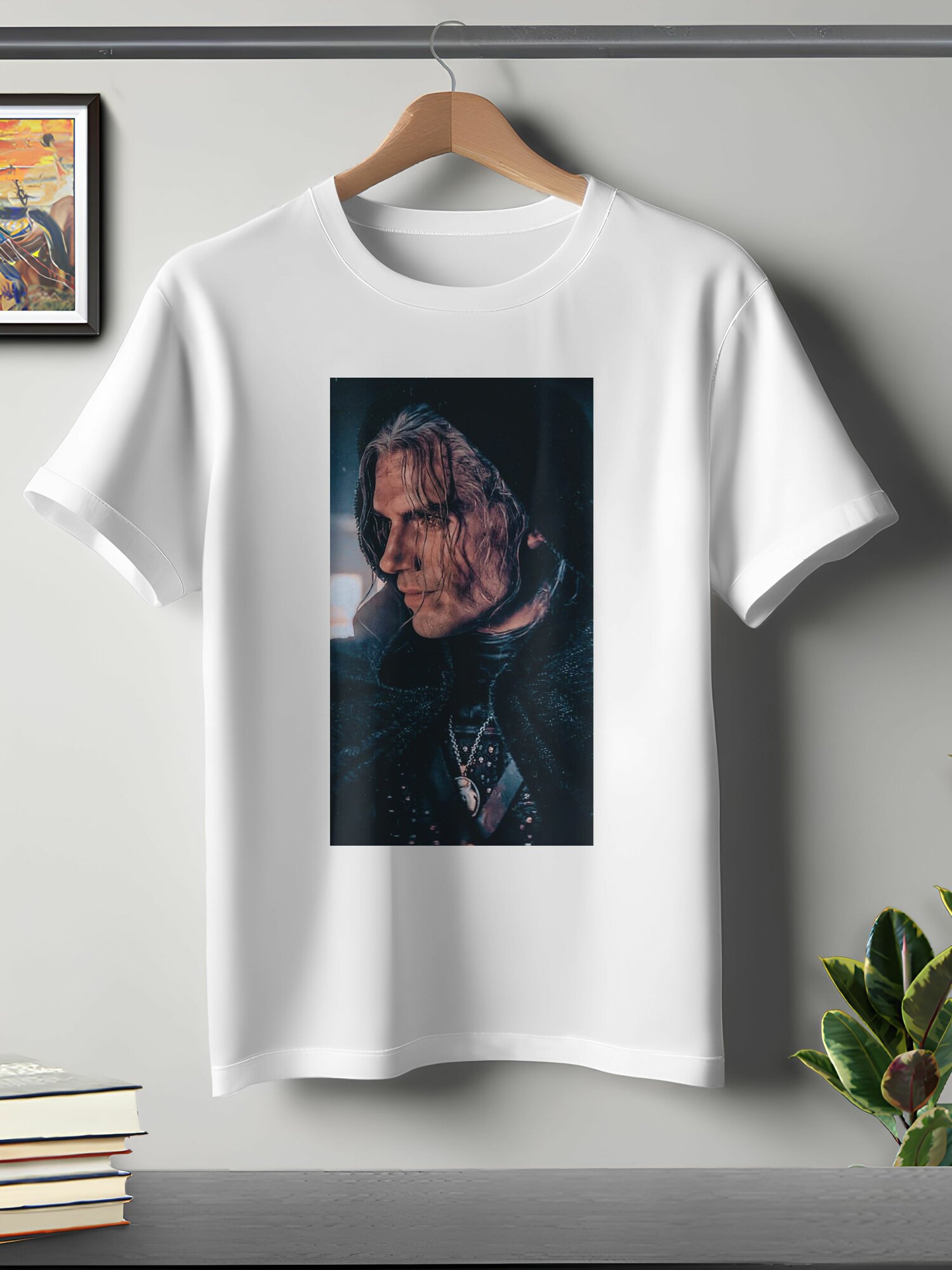 Футболка ONEQ унисекс 56-58 (3XL) размер с принтом Ведьмак, белая