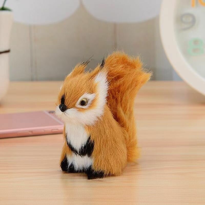 Мягкая плюшевая игрушка белка для детей, украшение дома, реалистичная кукла из искусственного меха