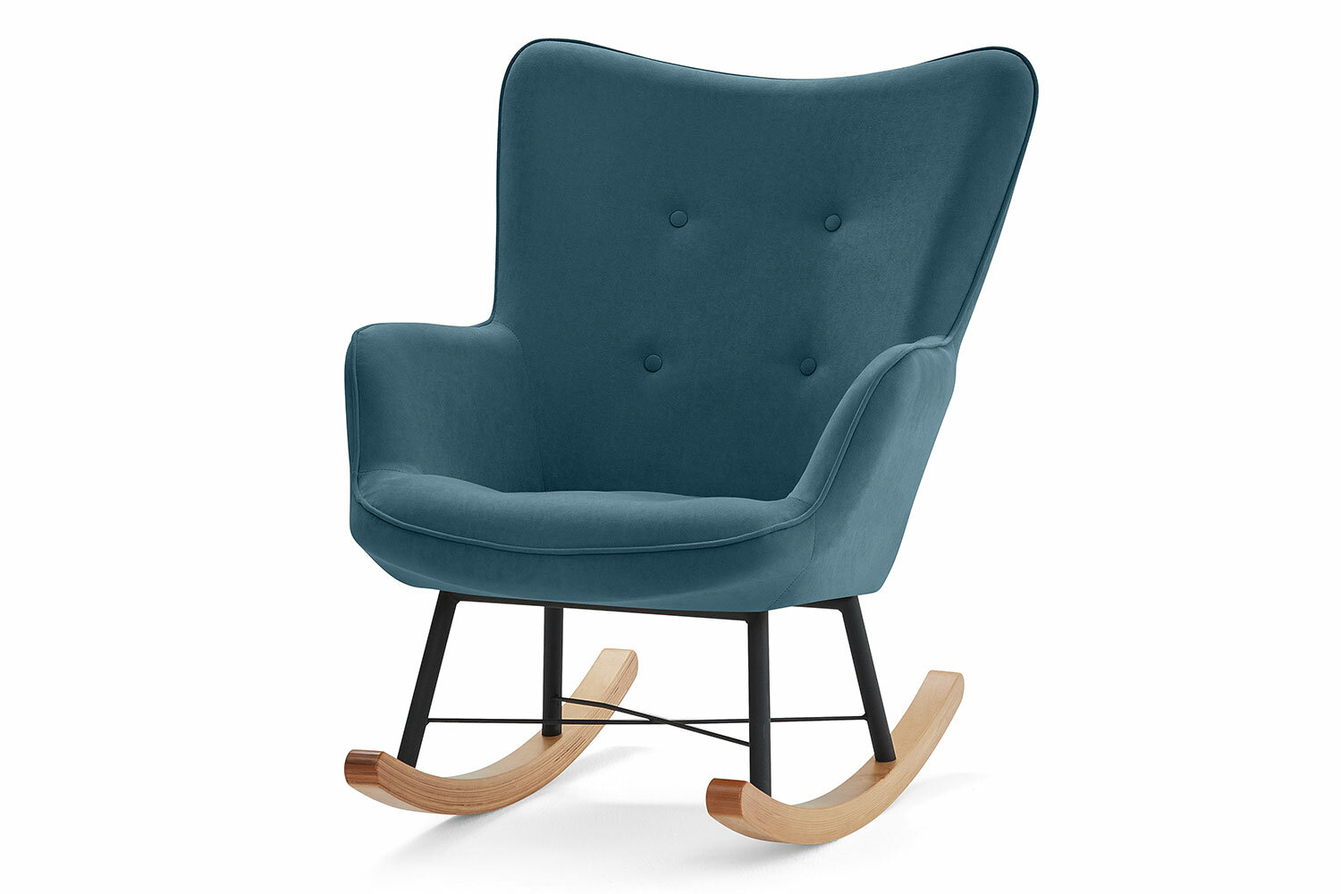 Кресло-качалка SCANDICA Лофт Деймос, 72х94х81 см, обивка велюр, цвет синий