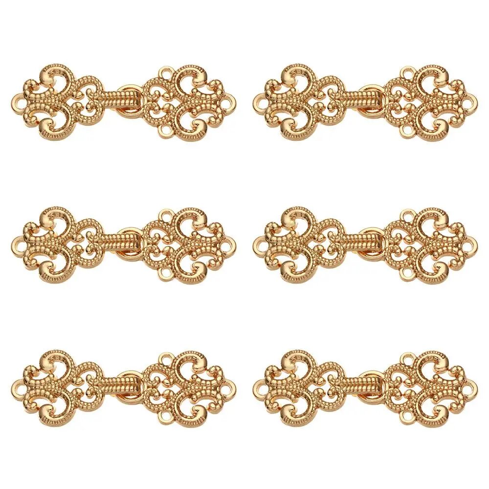 6 шт, металлические китайские кнопки-лягушки