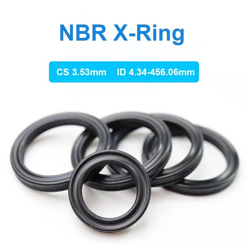 Черная резиновая уплотнительная шайба NBR X-Ring CS 3,53 мм 63.09x3.53mm 5Pcs