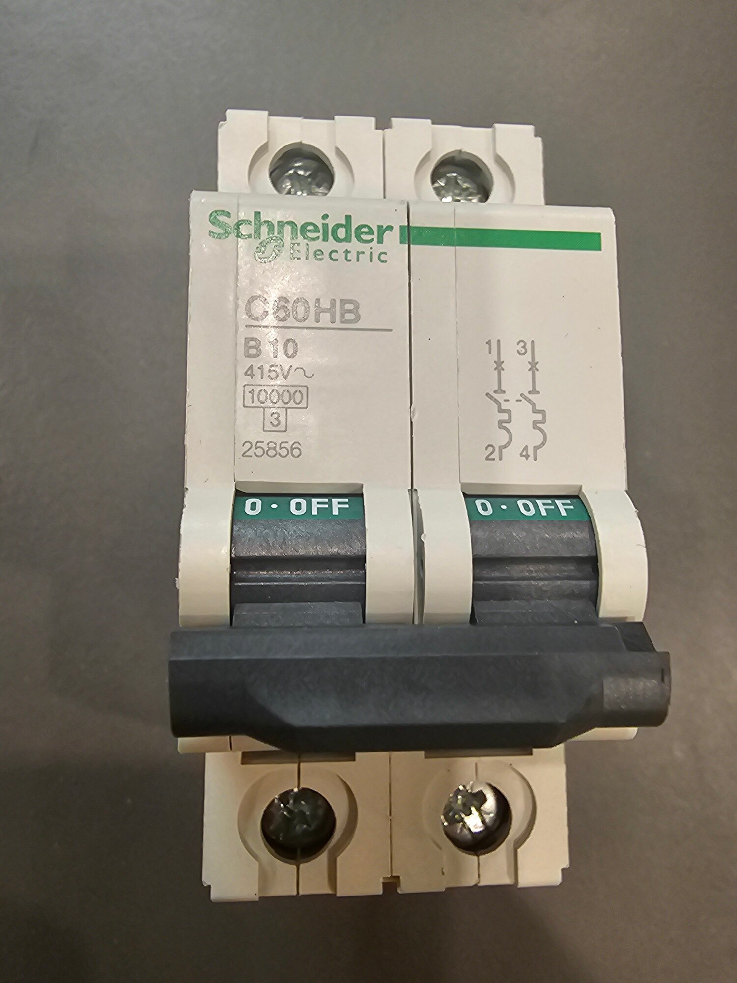 Автоматический выключатель C60HB 2P 10A Schneider electric 25856