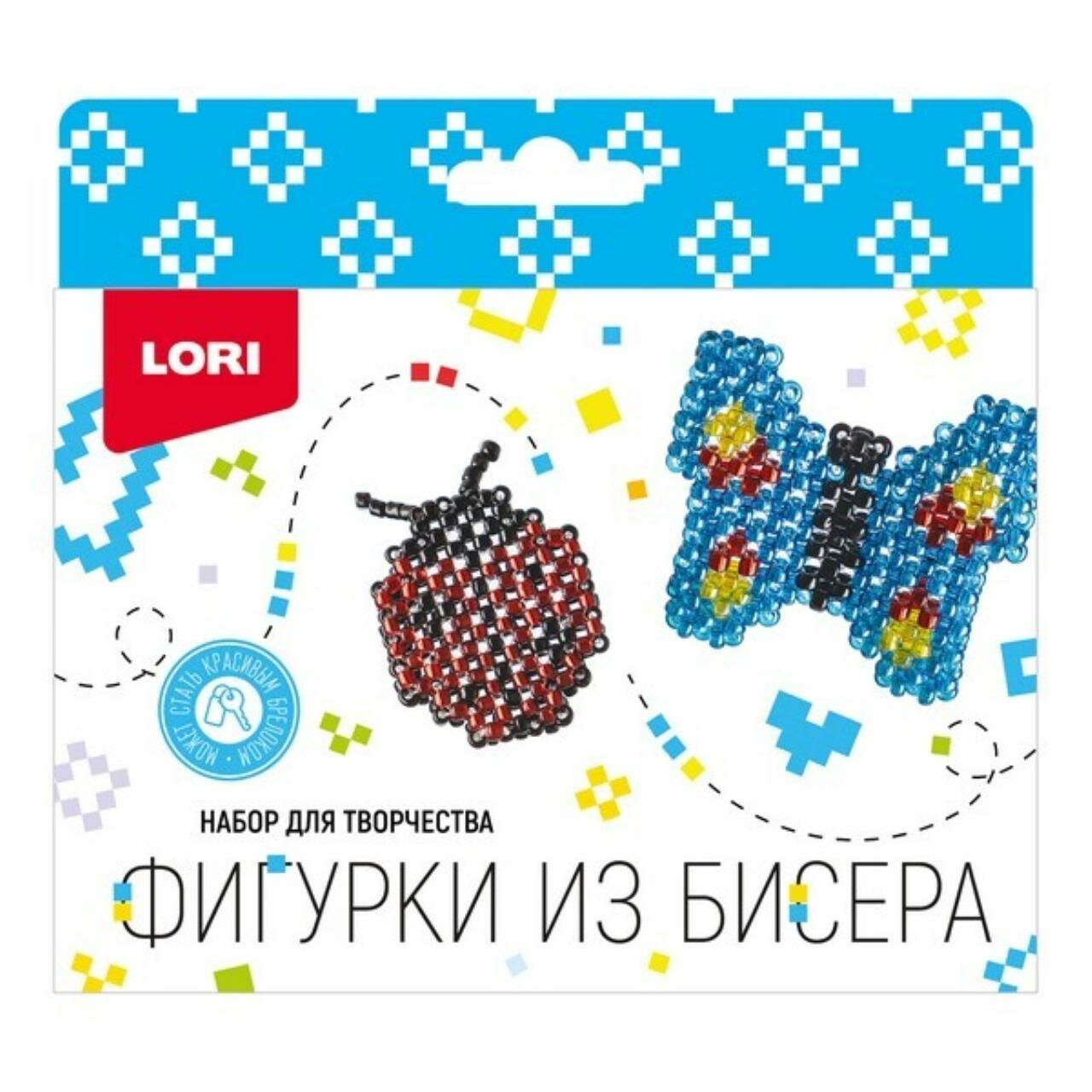 Набор для творчества "Фигурки из бисера" Божья коровка, бабочка в к 15,2x13,9x2 см