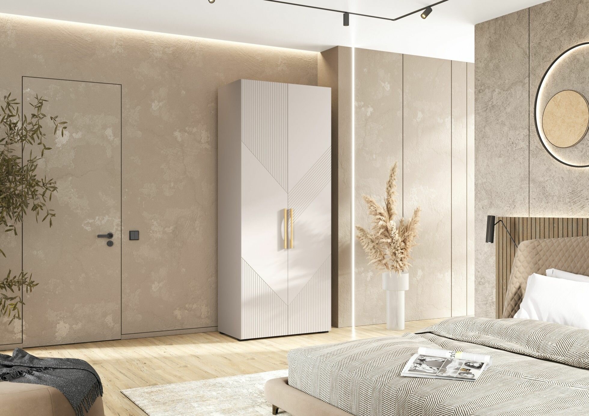 Шкаф распашной 2-х створчатый Ирис 900 Кашемир/Кашемир