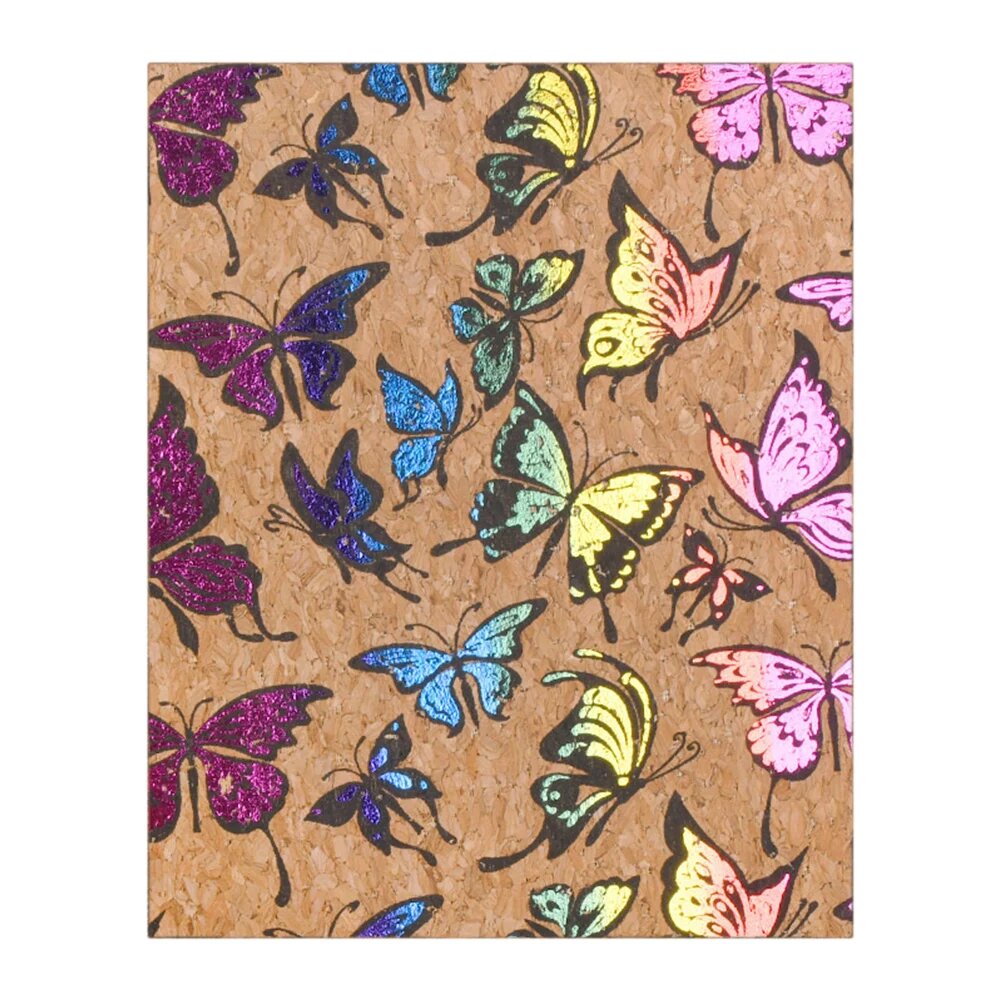 Синтетическая пробковая ткань Findohope для рукоделия 7.8in x 11.8in, Butterfly