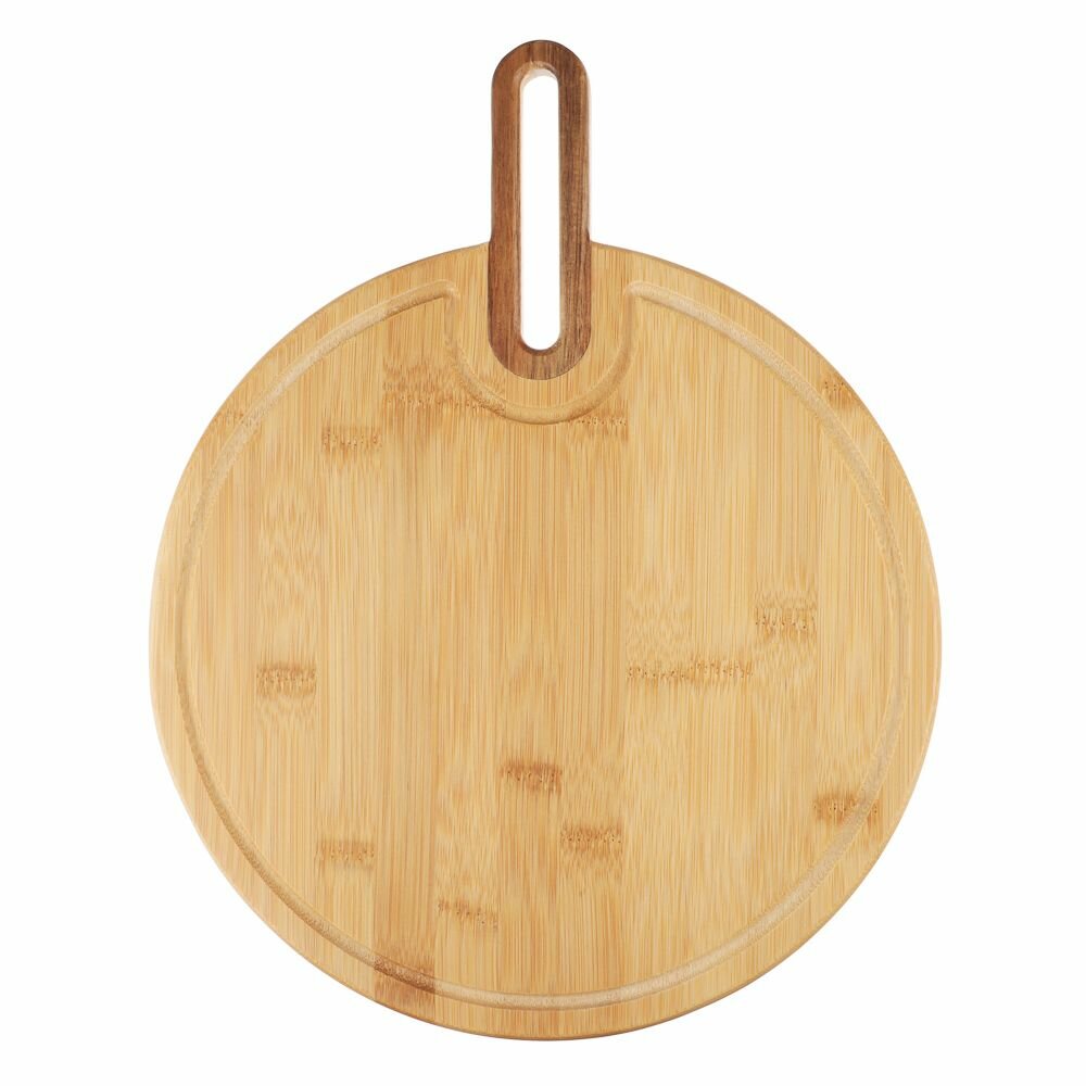 Доска разделочная SATOSHI с ручкой, круглая 37.7х30х1.5см 851-220